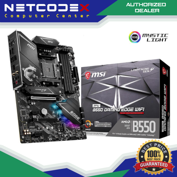 MSI MPG B550 GAMING EDGE WIFI Gaming Motherboard (AMD AM4, DDR4, PCIe 4 ...