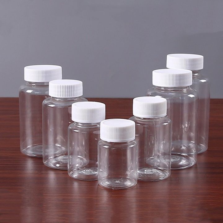 10PCS 15 20 30 50 80 100ml Transparent Pet Plastic Pill Packer Bottle ...