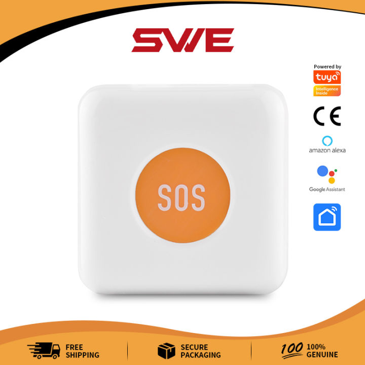 SWE Panic Button,TUYA SMART WORLD WiFi Elderly Alert SOS Emergency Call ...