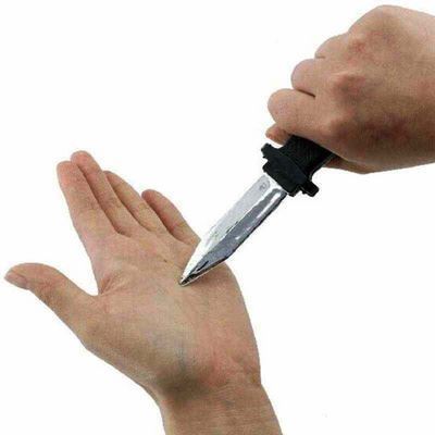 funny magic plastic retractable knife dagger fake weapon dis | Lazada PH