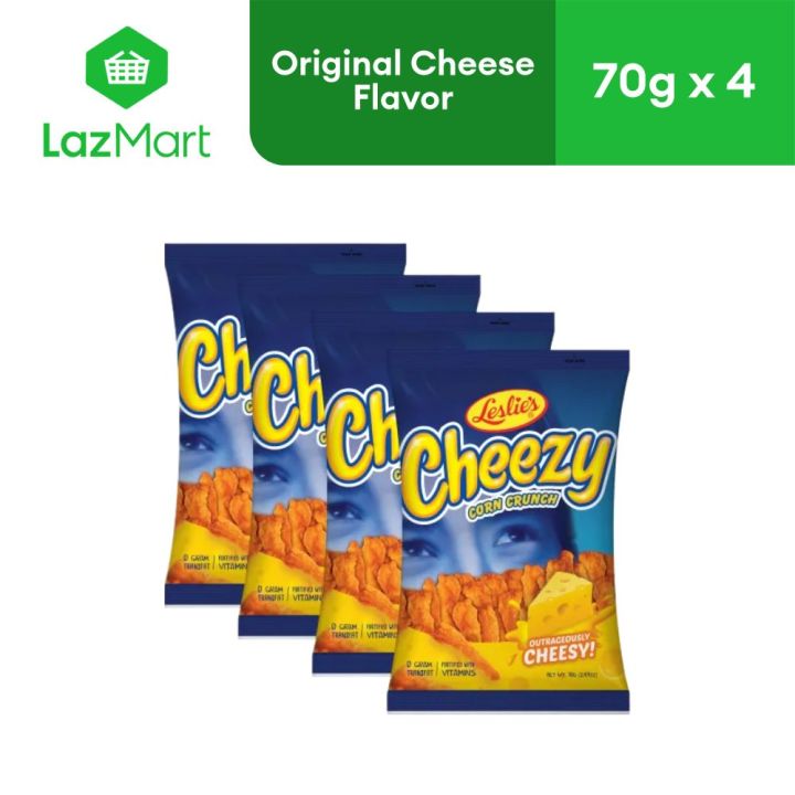 Cheezy Corn Crunch Original Cheese 70g x 4 | Lazada PH