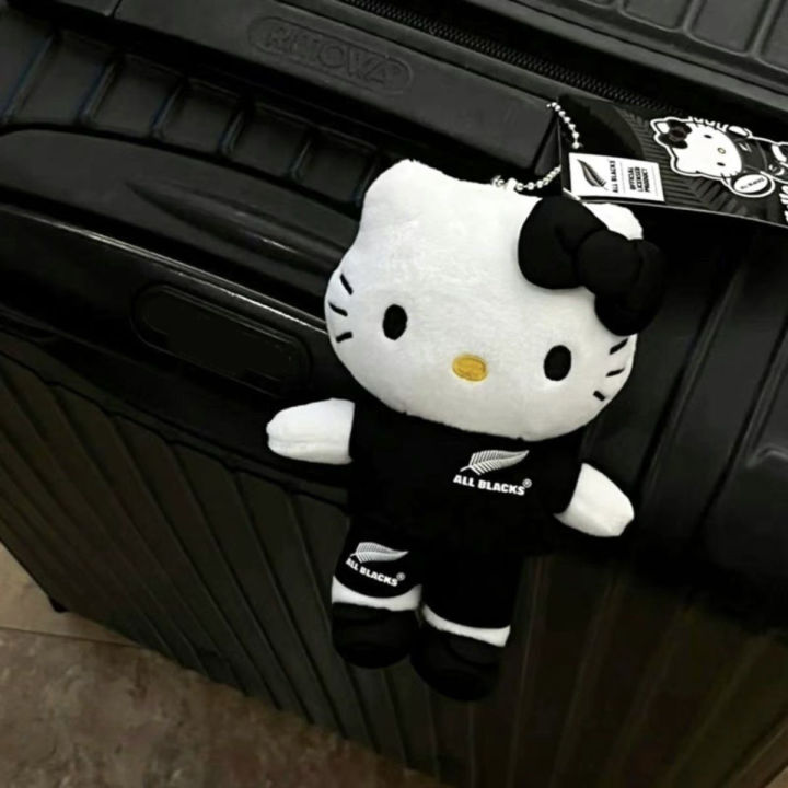Sanrio Yk2รักบี้ Hello Kitty Plush กระเป๋าจี้ลูกแมว Kt น่ารักพวงกุญแจ ...
