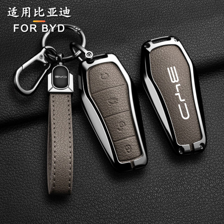 BYD Car Keychain Leather & Metal Key Ring for Dolphin Seal Atto 3 EV ...
