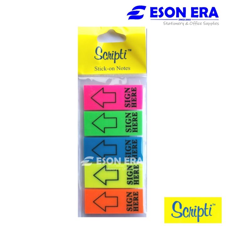 Scripti Stick-on Notes "SIGN HERE" 45668 Stiker Tanda | Lazada