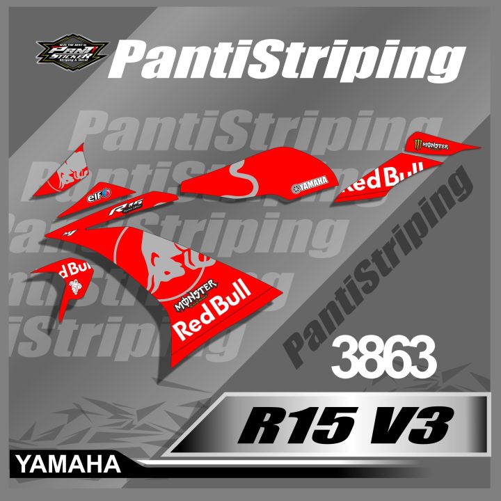3863 Striping Sticker Semifull Motor Yamaha R15 V3 Lis - Motor Yamaha ...