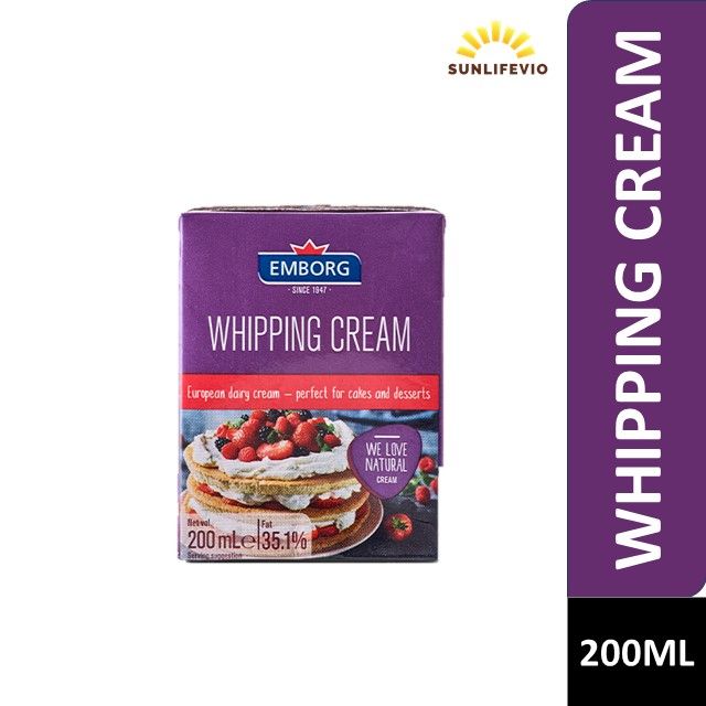 EMBORG WHIPPING CREAM 200ML (WITH COLD PACK) | Lazada
