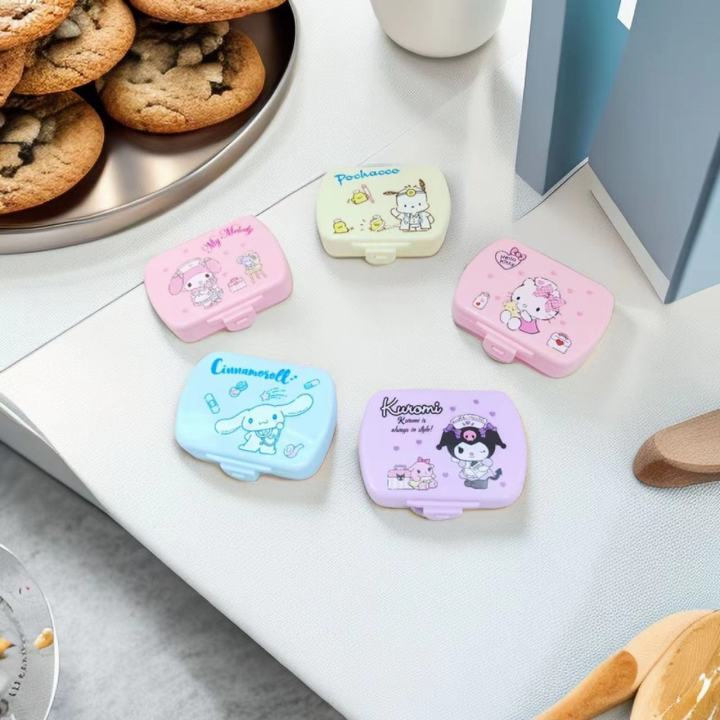 Cartoon Sanrio Storage Box Kuromi Cinnamon Melody Six Grid Mini ...