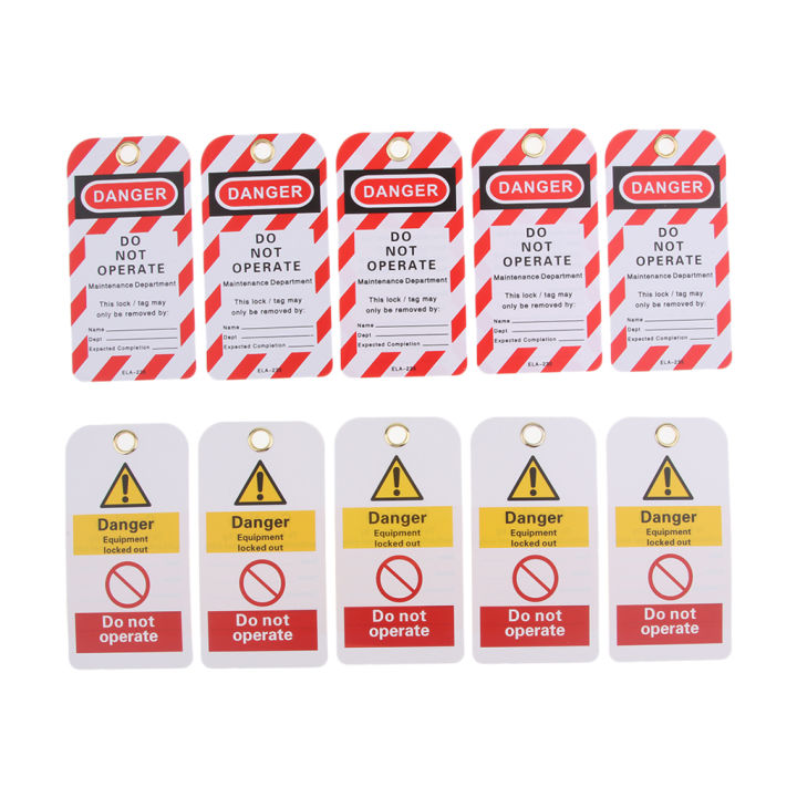 WDClever 10PCS Security Key Lockout Tagout Tag Safety Name Marking ...