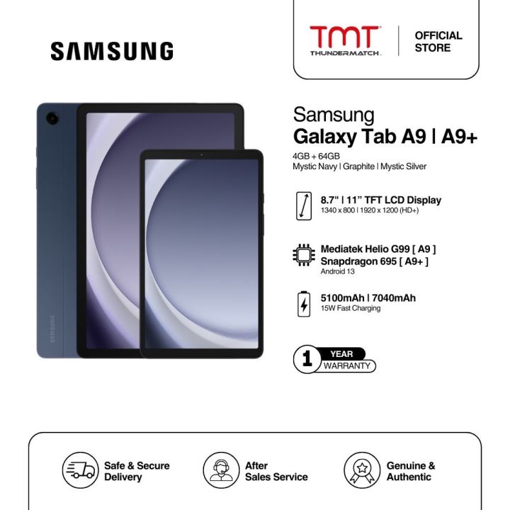 Samsung Galaxy Tab A9 8.7" LTE | Galaxy Tab A9+ 11" WiFi Tablet (4GB ...