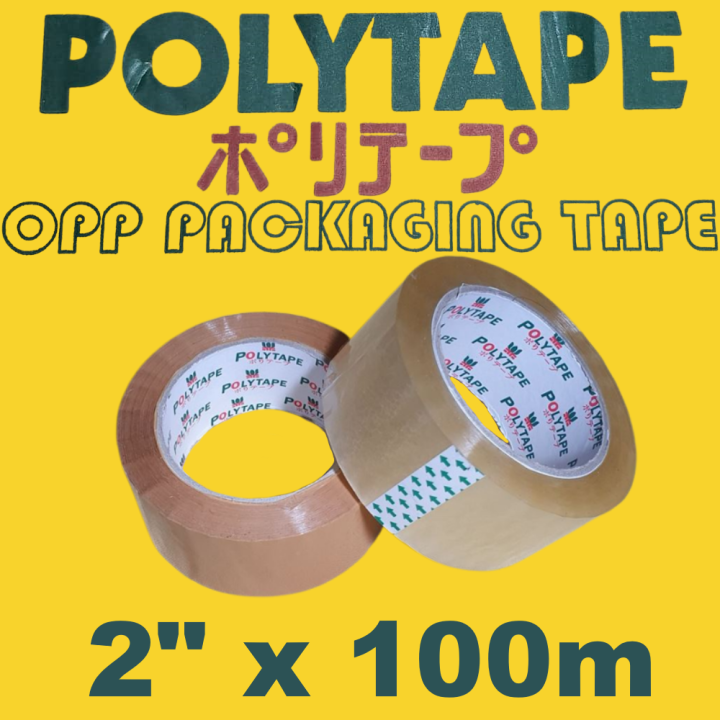 Clear/ Brown Packaging Tape 2 Inches x 100 Meter POLYTAPE | Lazada PH