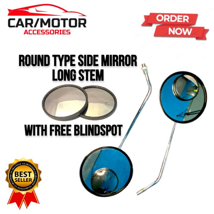 YAMAHA XSR 155 | MOTORCYCLE UNIVERSAL ROUND TYPE SIDE MIRROR LONG STEM ...