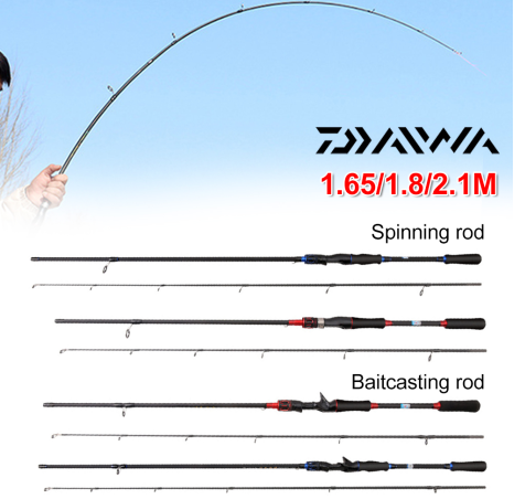 Daiwa Portable Fishing Rod 1.65/1.8/2.1m Lightweight Spinning Baitcasting Rod M Action EVA Grip ...