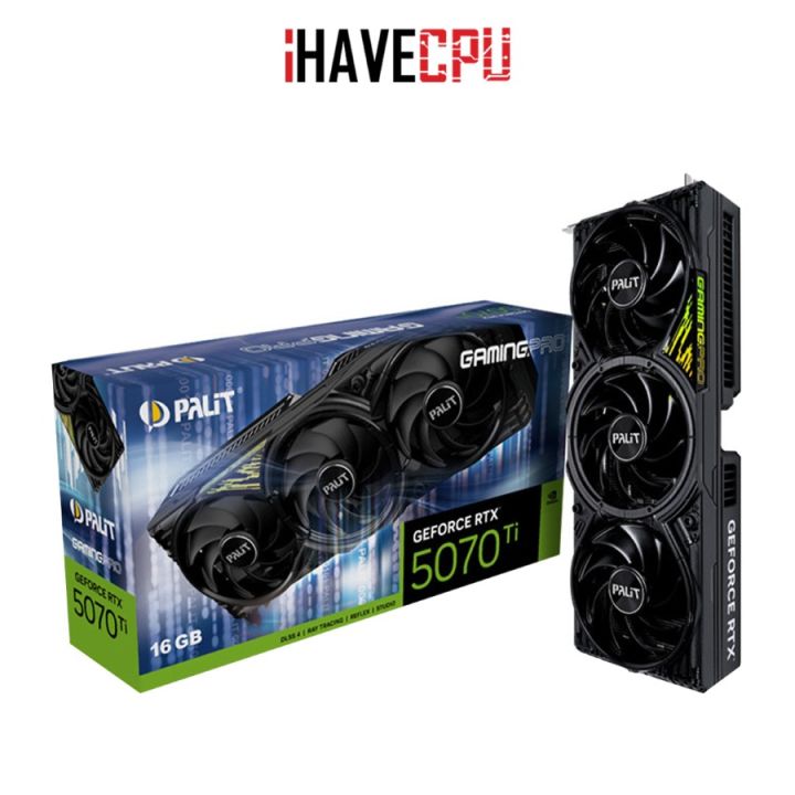 iHAVECPU VGA(การ์ดจอ) PALIT GEFORCE RTX 5070 TI GAMING PRO - 16GB GDDR7 (NE7507T019T2-GB2031Y ...