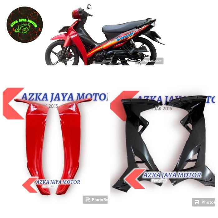 Sayap Luar Dalam Yamaha Vega R new merah cabe - hitam 2007 - sayap dlm ...