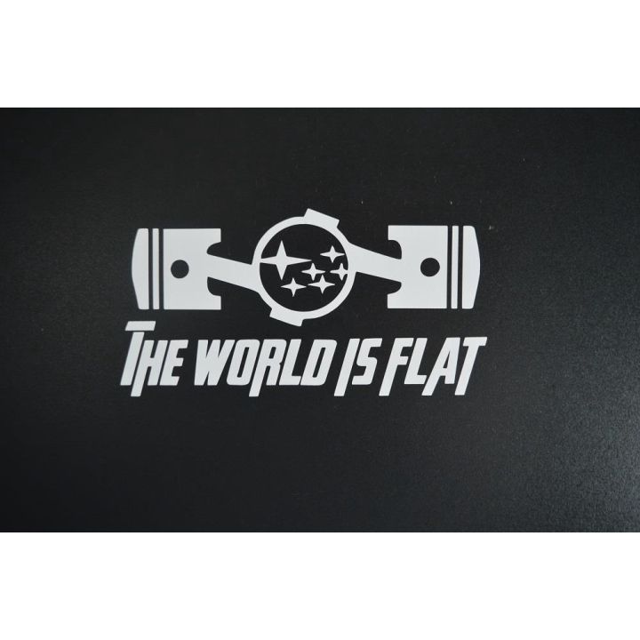 Subaru the world is flat STI impreza WRX BRZ window sticker vinyl decal ...