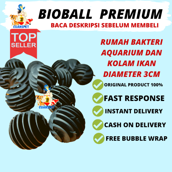 PREMIUM Bioball bio Ball filter kolam bulat golf 3cm RUMAH BAKTERI ...