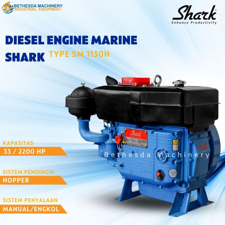 Mesin diesel Marine 33 HP Shark penggerak SM 1130H 33PK Hopper tangki ...