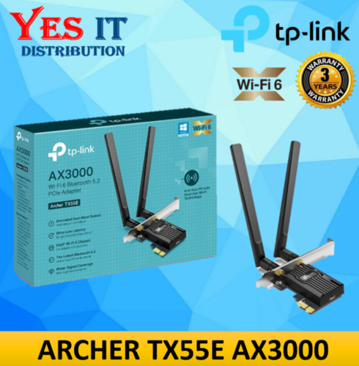 TP-LINK ARCHER TX55E AX3000 / TXE75E AXE5400 Wi-Fi 6 Bluetooth 5.0 PCIe ...
