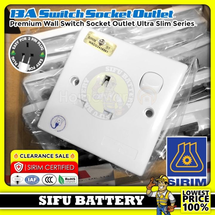 SIRIM 13A Switch Socket Outlet Wall Socket Switches Power Plug Wall ...