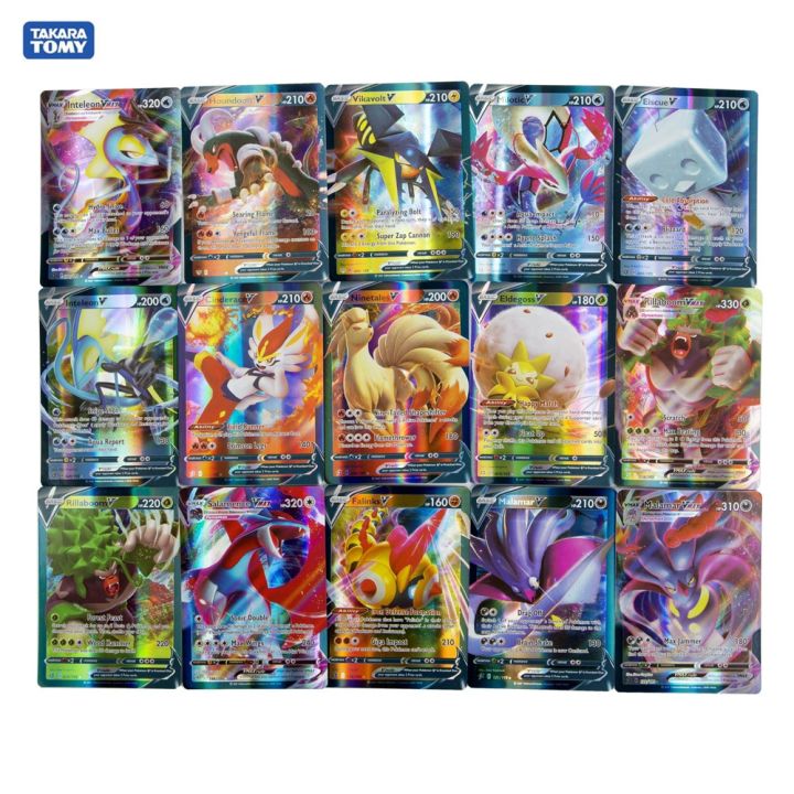 60/100Pcs Vmax Pokemon Cards English Version Anime Collection Trading ...
