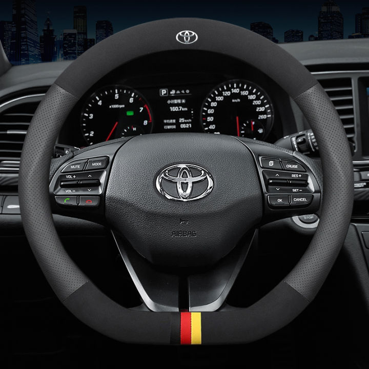Car Steering Wheel Cover Leather For Toyota Vios Yaris Innova Avanza ...