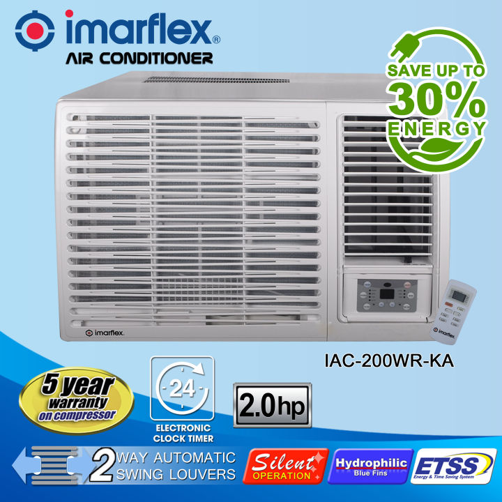 Imarflex Window Type Air Conditioner 2.0Hp Remote Control IAC-200WR-KA ...