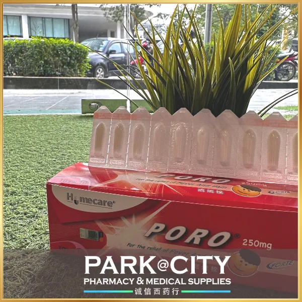 Poro Paracetamol 250mg Suppository [1 PIECE 1S] | Lazada