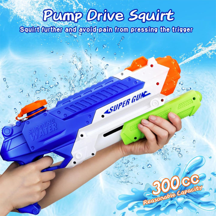 Water Gun Shooter Water Super Gun Blaster 8M Water Soaker Blaster 300CC ...