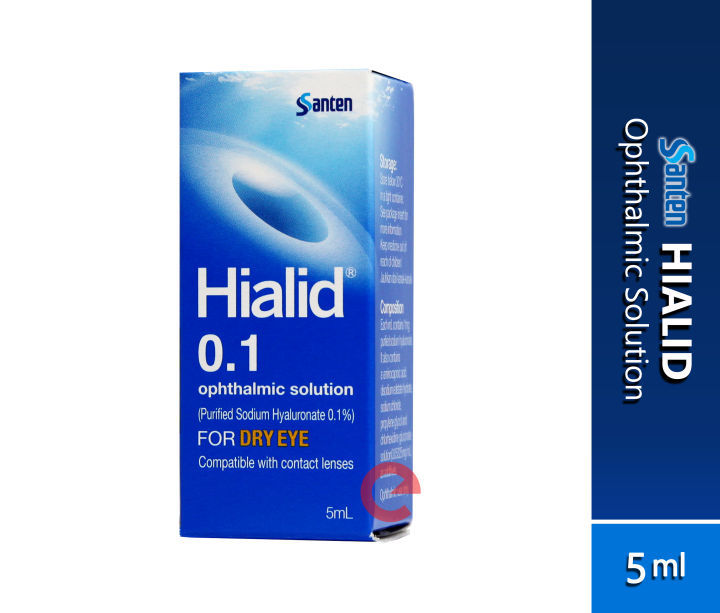 (Exp: 03.2028) Santen Hialid 0.1 Ophthalmic Solution 5ml For Dry Eye ...