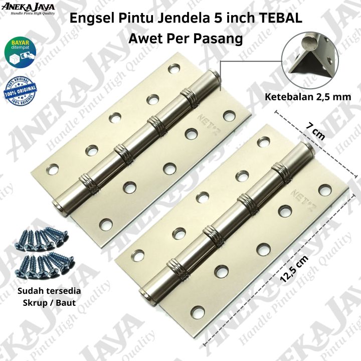 Engsel 5 inch / Engsel lubang 5 / Engsel Daun pintu Besar & pintu kupu ...