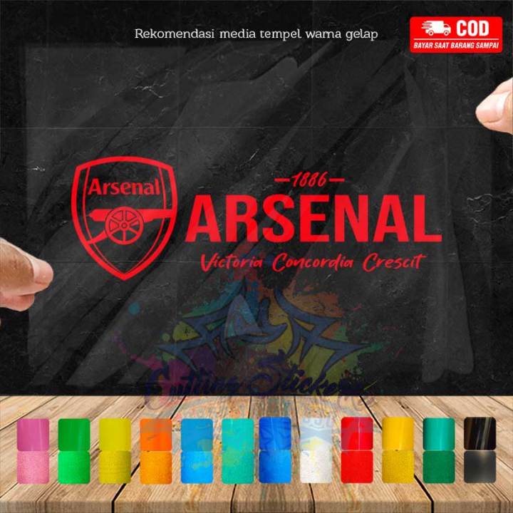 Cutting Stiker Arsenal 1886 Variasi Motor Mobil Sticker Nyala Visor ...
