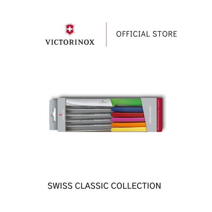 Victorinox Swiss Classic Tomato and Table Knife Set, 6 pieces, in Gift ...