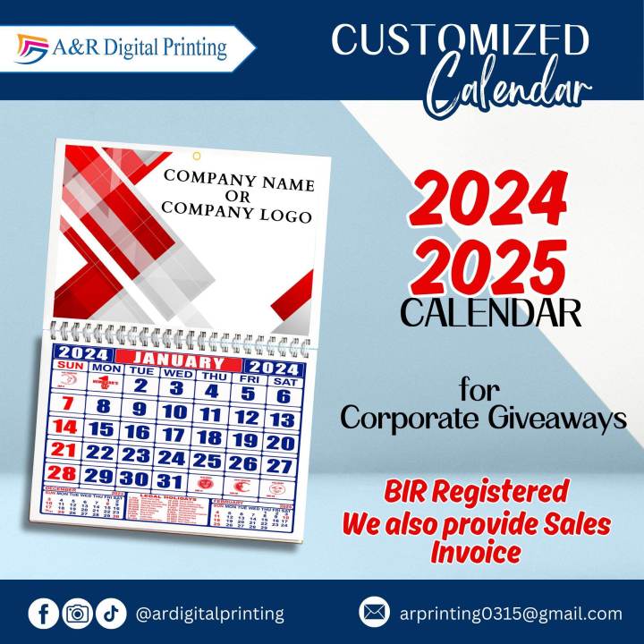 Corporate Calendars Customized 2024 2025 Wall Calendar | AR Digital ...