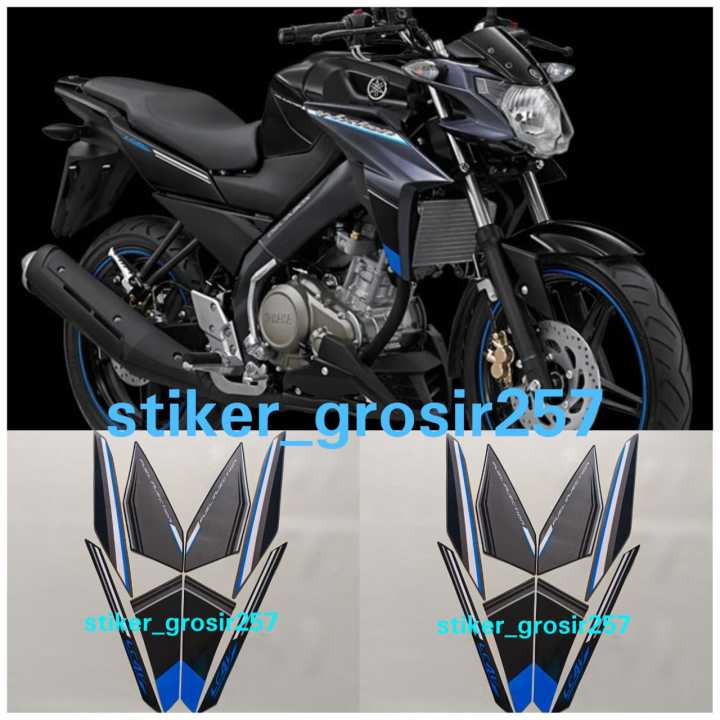 STIKER STICKER STRIPING LIS BODY VIXION ADVANCE 2015 2016 HITAM BIRU ...