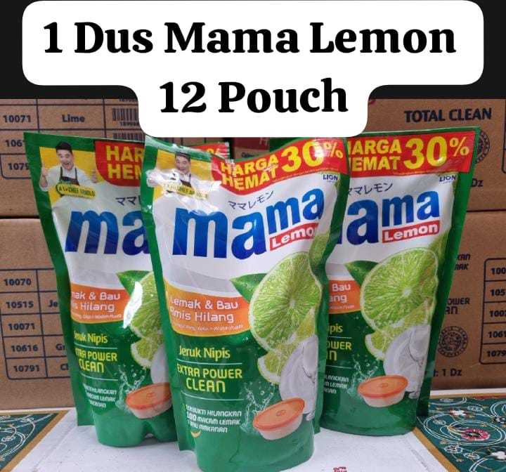 1 DUS Mama Lemon BESAR netto 680ml Sabun Cuci Piring Jeruk Nipis Pouch ...