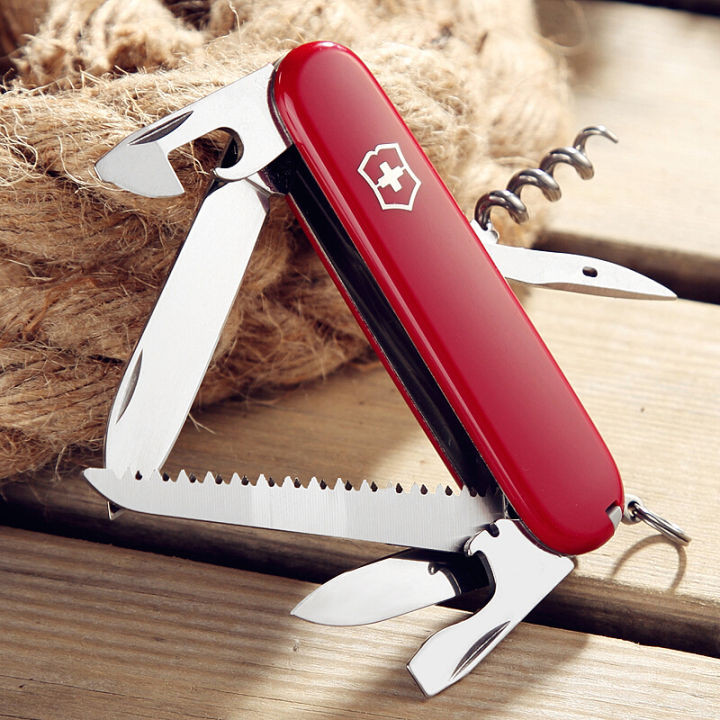 Victorinox Swiss Army Pocket Knife 91mm Camper with 13 Functions 100% ...