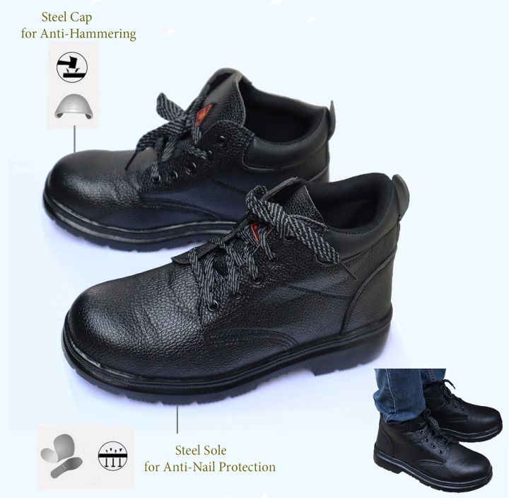Welwolf Mid-Cut Leather Safety Shoes, Size : EU45 (UK: 11) | Lazada