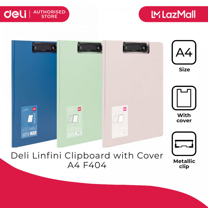 Deli F404 Linfini Clipboard with Cover A4 | Lazada PH
