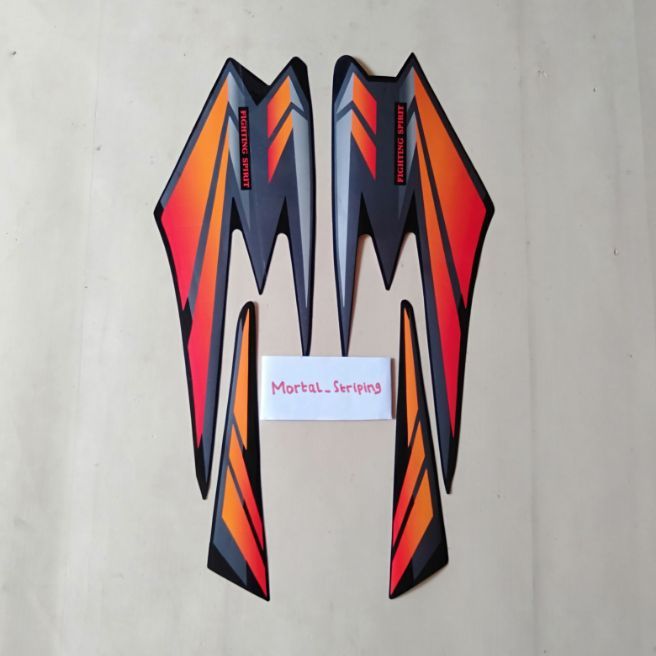 STICKER FULL SET STRIPING LIST BODY MOTOR YAMAHA RX KING TAHUN 2002 ...