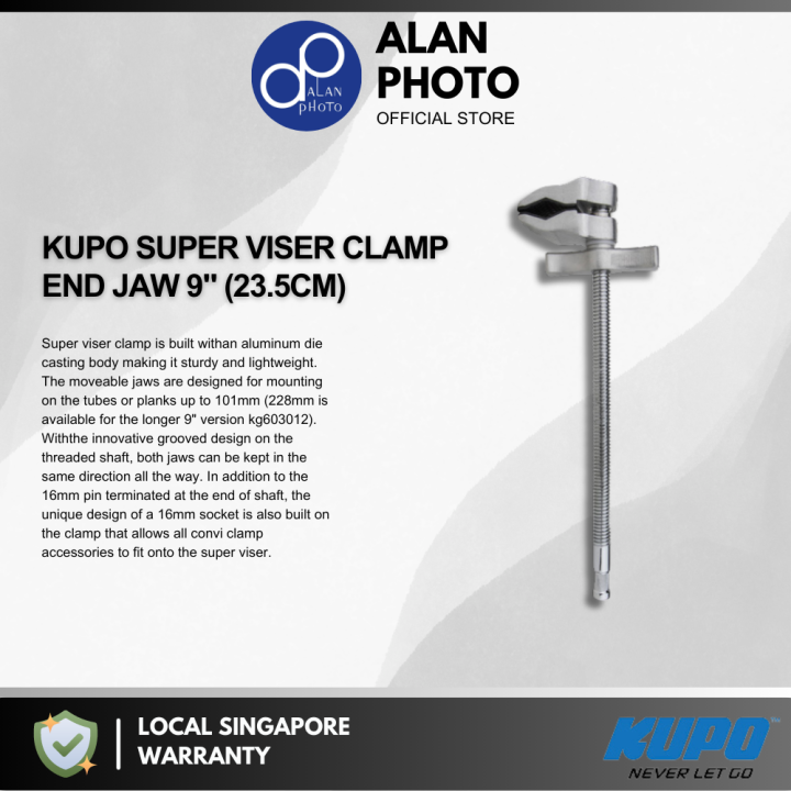 Kupo KCP-607 / Super Viser Clamp End Jaw 9" (23.5cm) [KG603912] | Lazada Singapore