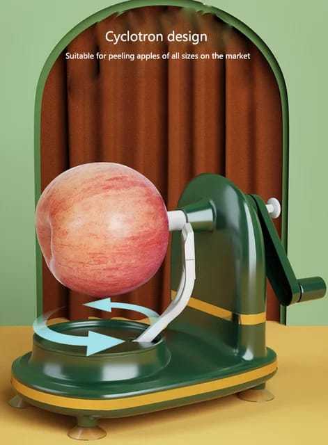 APPLE SKIN PEELER FRUIT SKIN PEELER KNIFE / HAND CRANKED ROTARY FRUIT ...