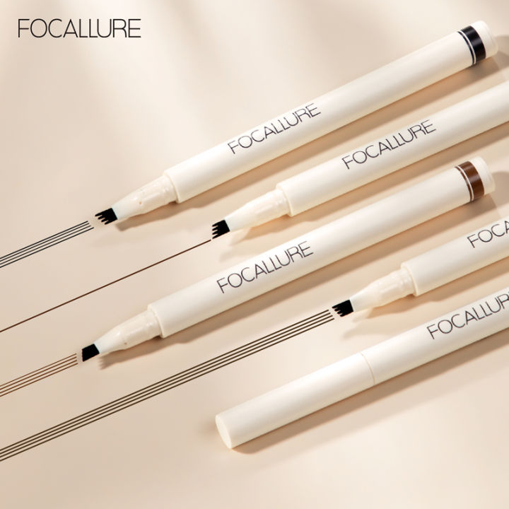 FOCALLURE 4 Fork Liquid Eyebrow Pencil Dark Brown 3D Microblading Eye ...