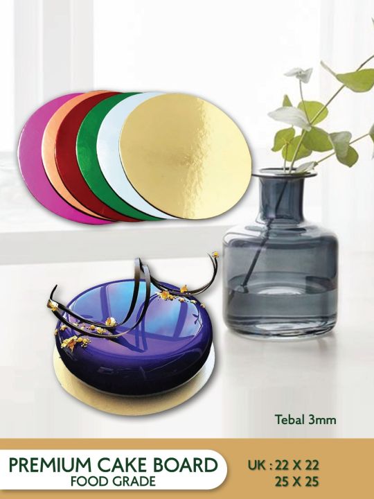 Tatakan Kue Tart Cake Board 25x25 Bentuk Bulat. per pack 10 pcs ...