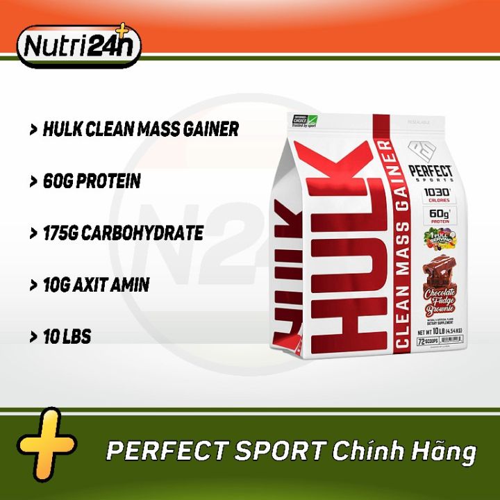 HULK CLEAN MASS GAINER 10LBS 4.54KG - Sữa Dinh Dưỡng Dạng Bột Tăng Cân ...