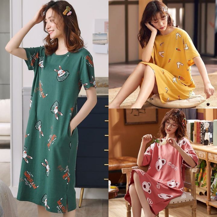 TWINKLE FASHION Korean Daster Sleepwear Nightdress Pambahay Homewear ...