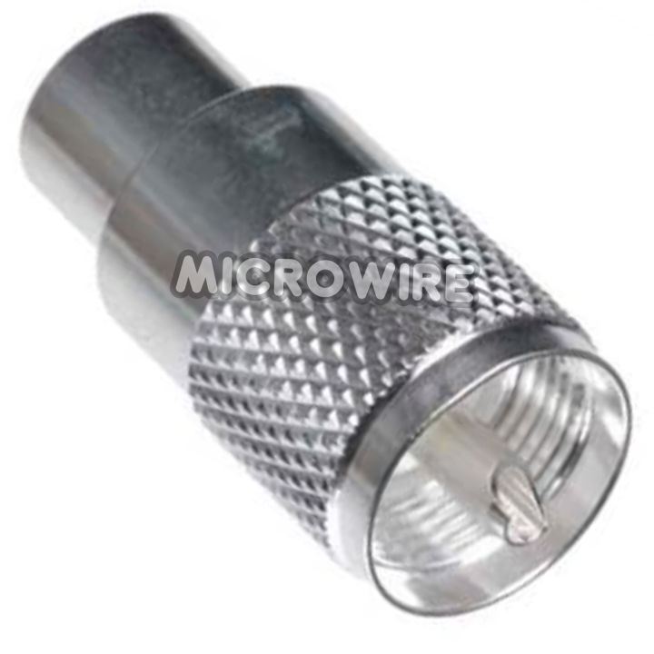 MW UHF PL259 Male Twist-On Connector for RG6 RF Coaxial Cable Adapter ...