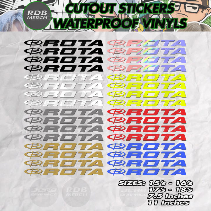 Rota Mags Car Sticker and Decal - Outdoor cutout rim vinyl waterproof ...