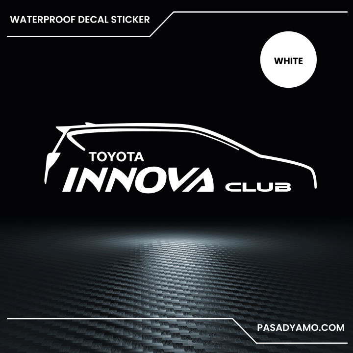 Toyota Innova Club - Decal Sticker for Cars Laptops 2.5 inches X 9 ...