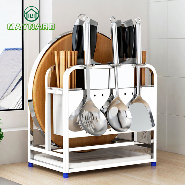 Stainless steel kitchen knife rack cutting board rack knife seat ...