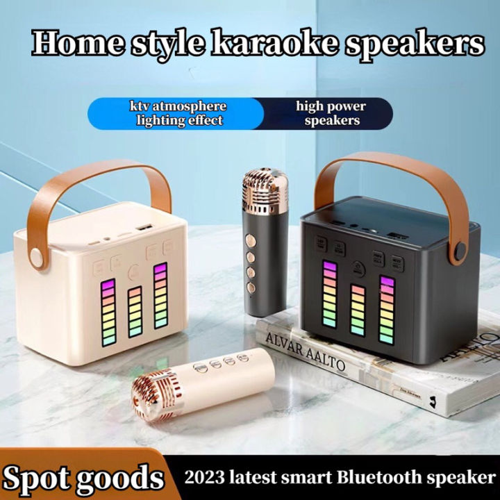 Dual Condenser Microphone Smart Wireless Bluetooth Speaker Ambient ...